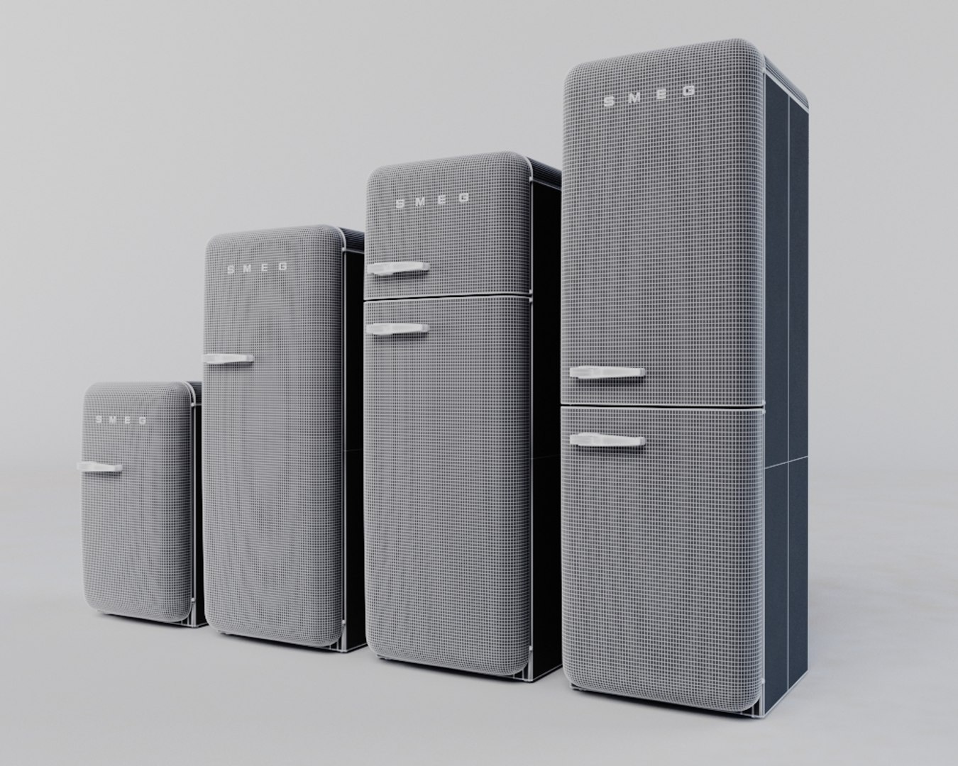 Smeg refrigerator 3D model - TurboSquid 1428176