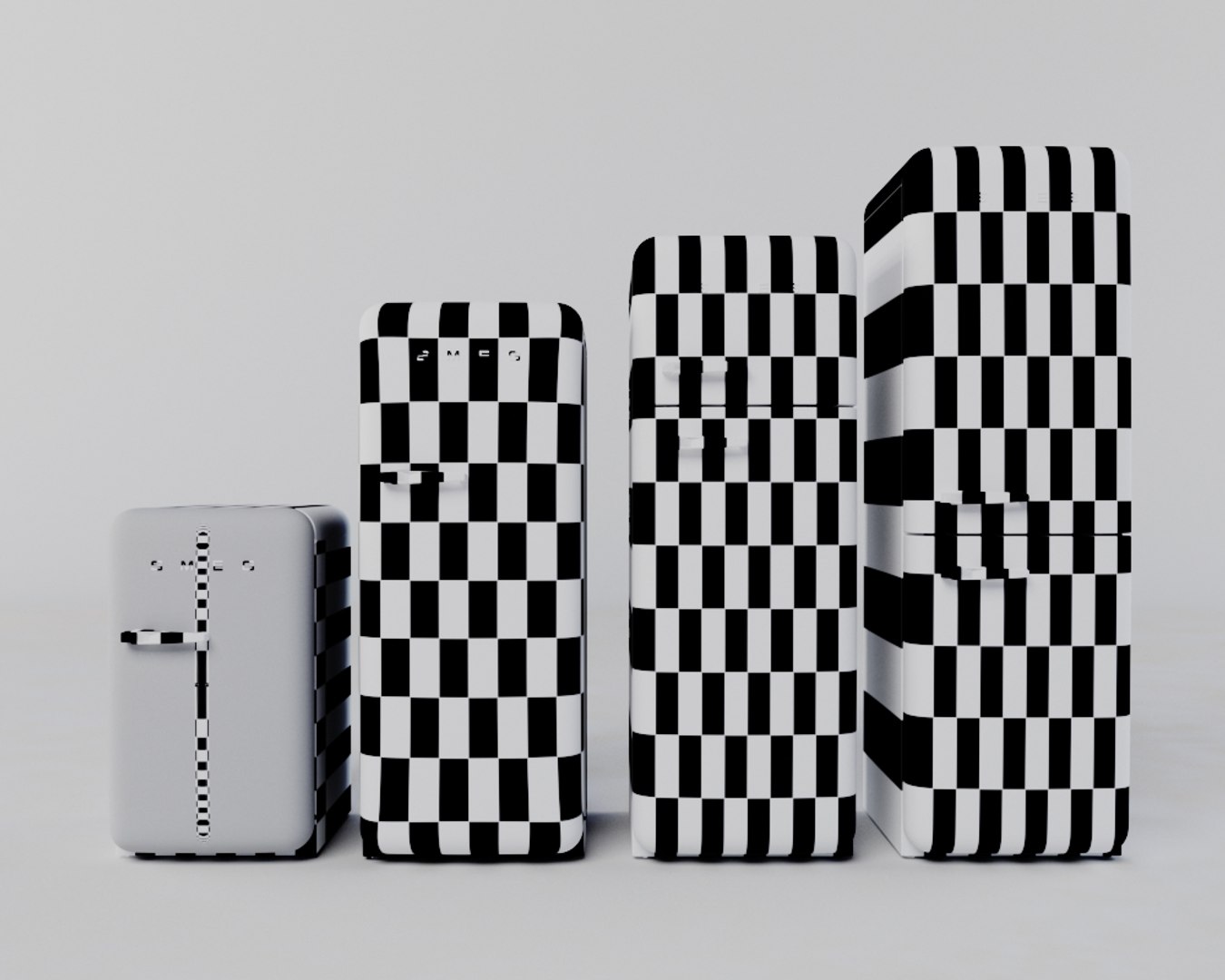 Smeg refrigerator 3D model - TurboSquid 1428176