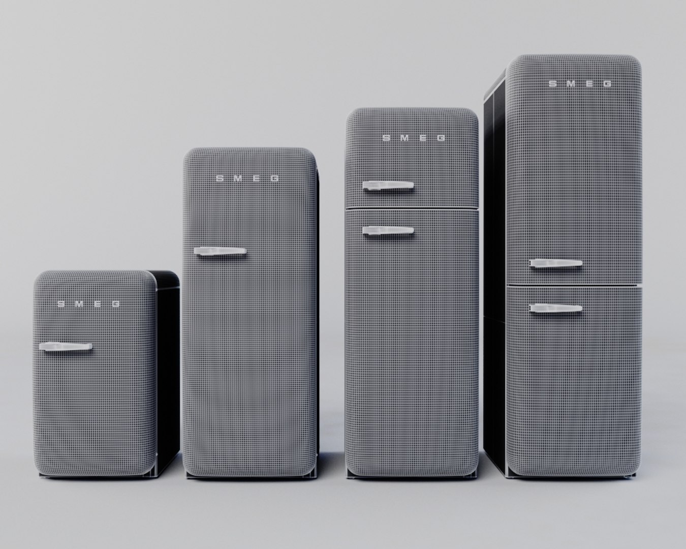 Smeg refrigerator 3D model - TurboSquid 1428176