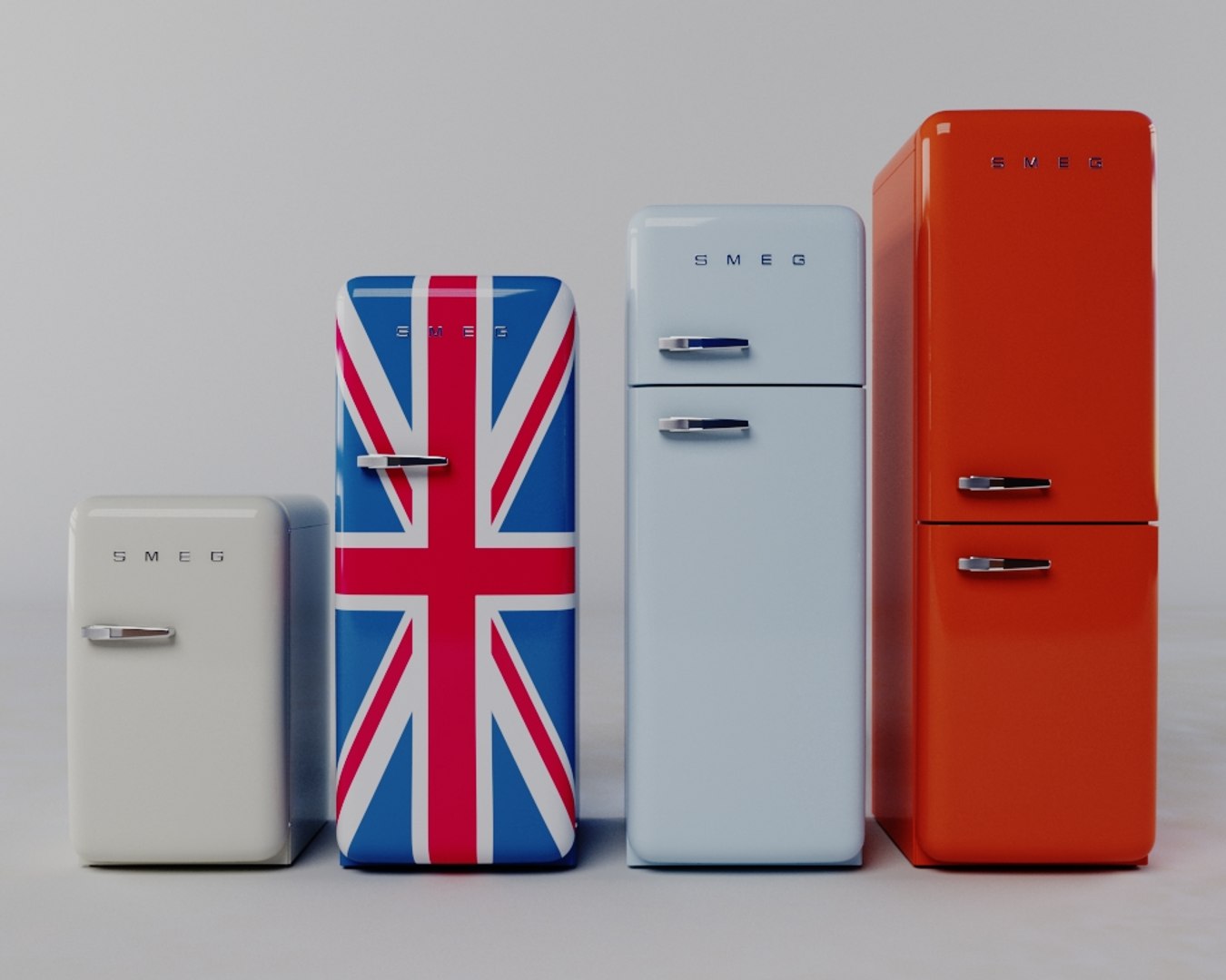 Smeg refrigerator 3D model - TurboSquid 1428176