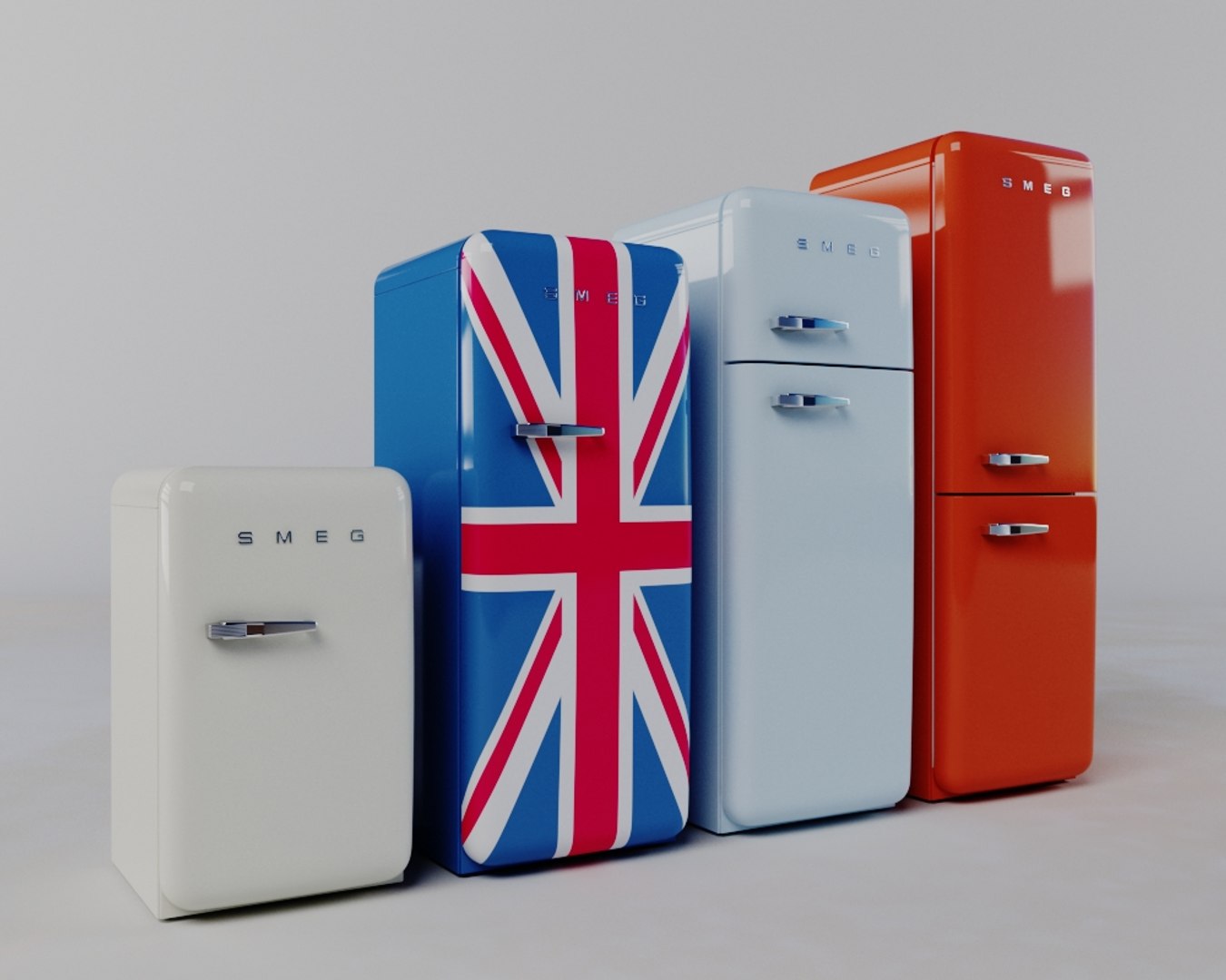 Smeg refrigerator 3D model - TurboSquid 1428176