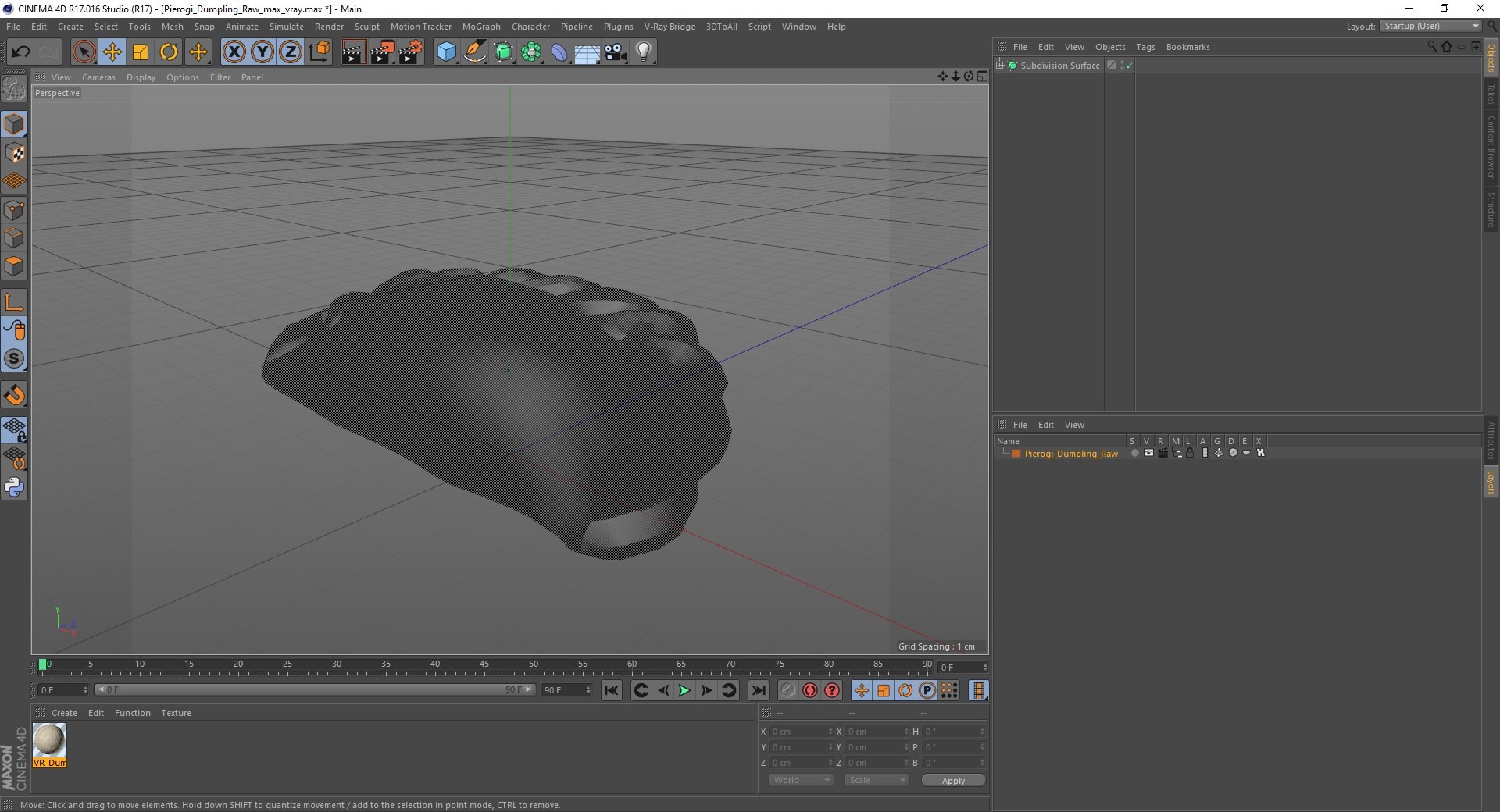 Pierogi Dumpling Raw 3D Model - TurboSquid 2239778