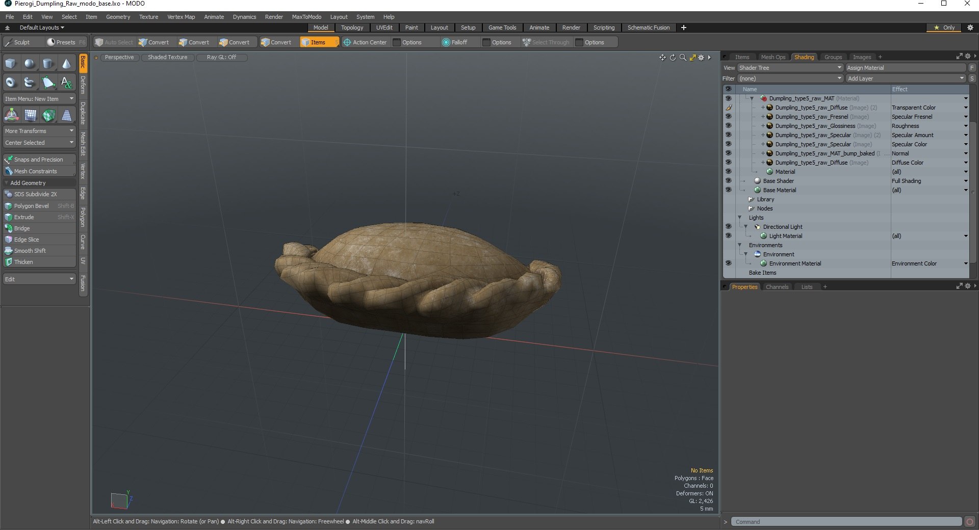 Pierogi Dumpling Raw 3D Model - TurboSquid 2239778