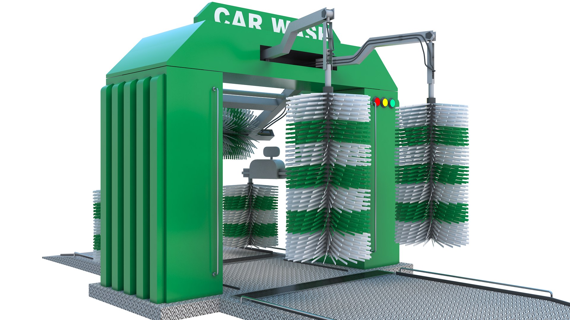 3D Car Wash - Green - TurboSquid 1907240