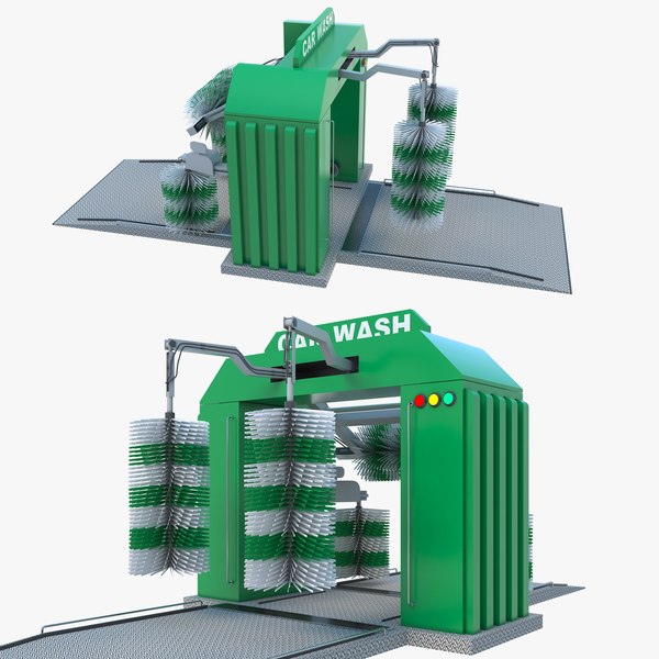 3D Car Wash - Green - TurboSquid 1907240