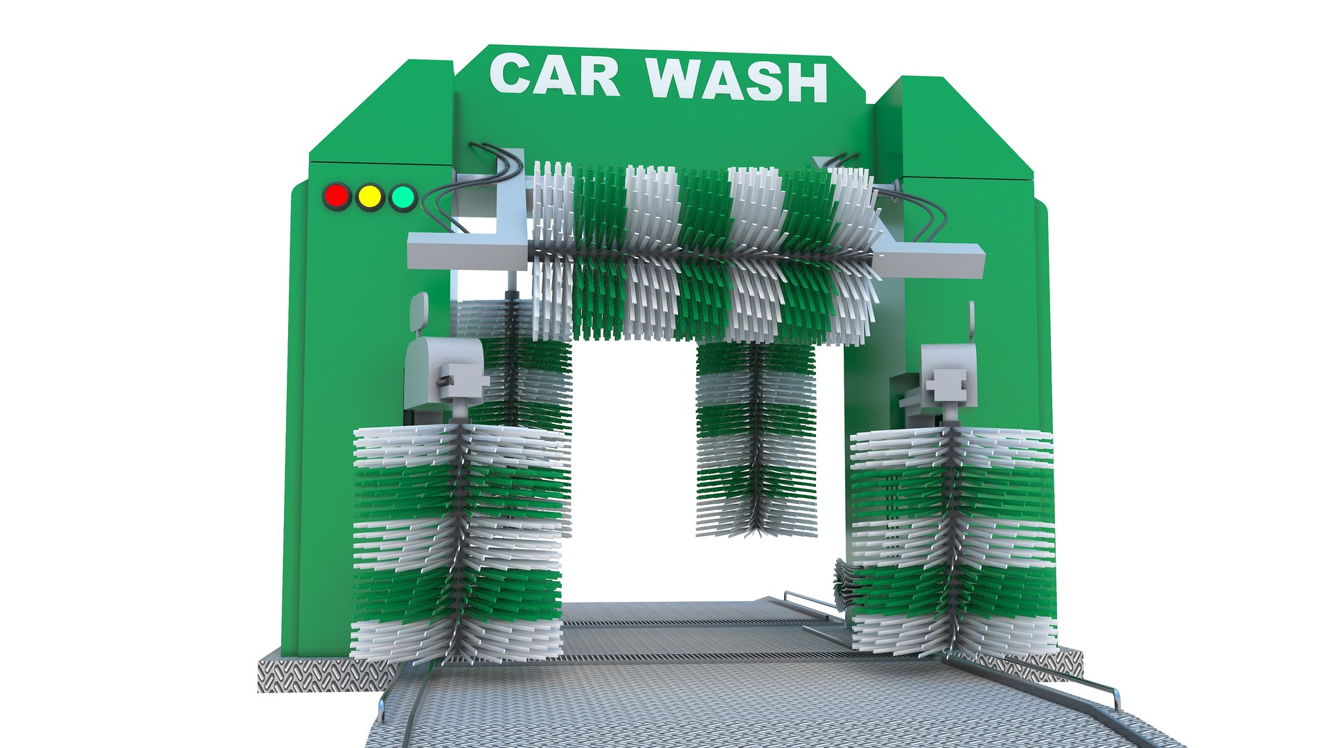 3D Car Wash - Green - TurboSquid 1907240