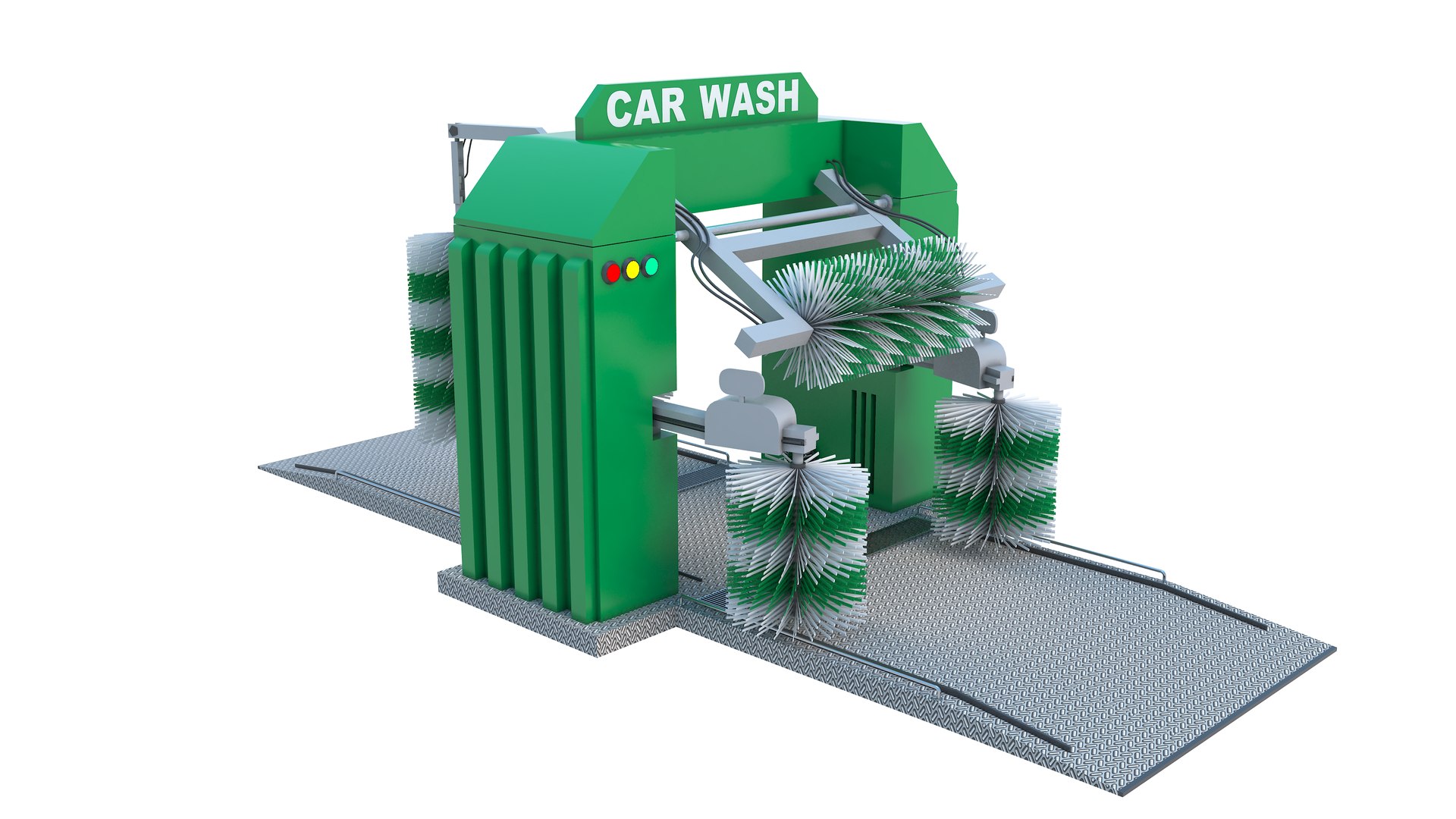 3D Car Wash - Green - TurboSquid 1907240