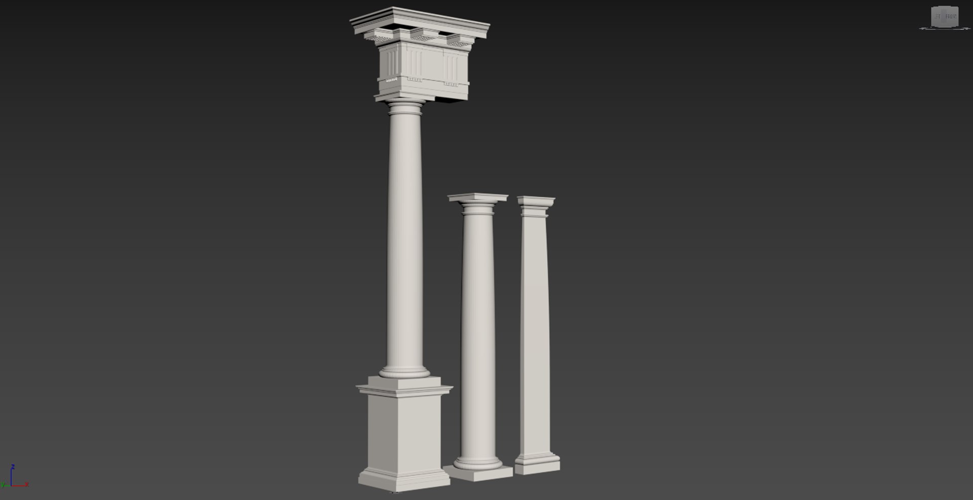 Doric Mutulary Column Pedestal Doric Order Vignola 3D Model - TurboSquid 2290175