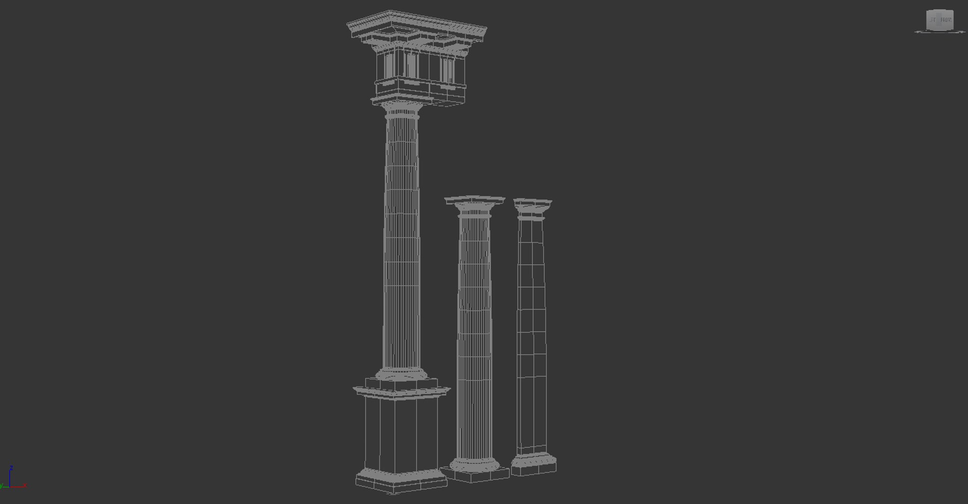 Doric Mutulary Column Pedestal Doric Order Vignola 3D Model - TurboSquid 2290175