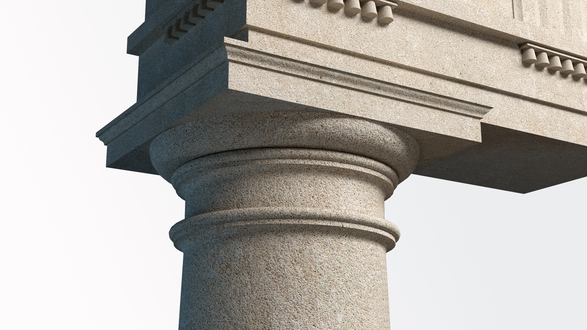 Doric Mutulary Column Pedestal Doric Order Vignola 3D Model - TurboSquid 2290175