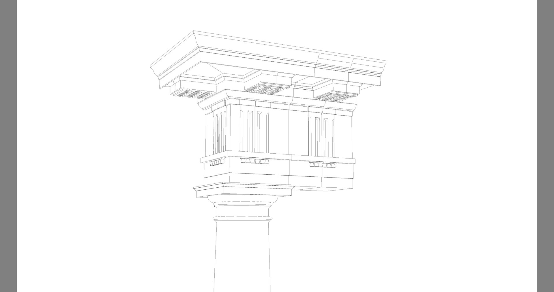 Doric Mutulary Column Pedestal Doric Order Vignola 3D Model - TurboSquid 2290175