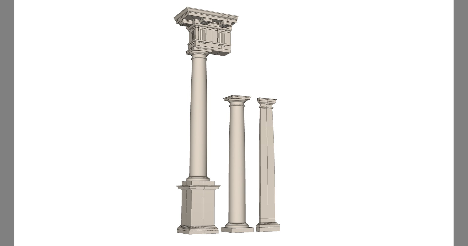 Doric Mutulary Column Pedestal Doric Order Vignola 3D Model - TurboSquid 2290175