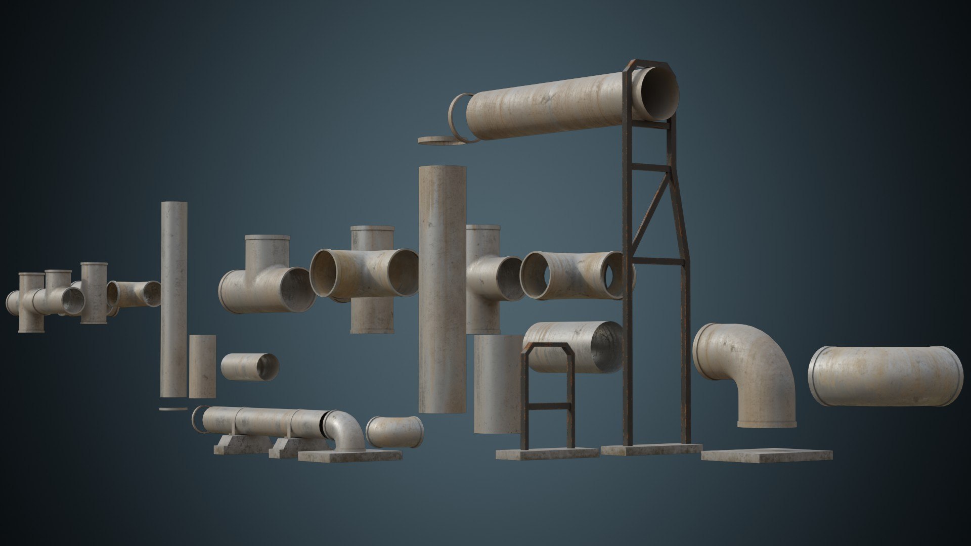 3D Model Industrial Pipes 4B - TurboSquid 1714600