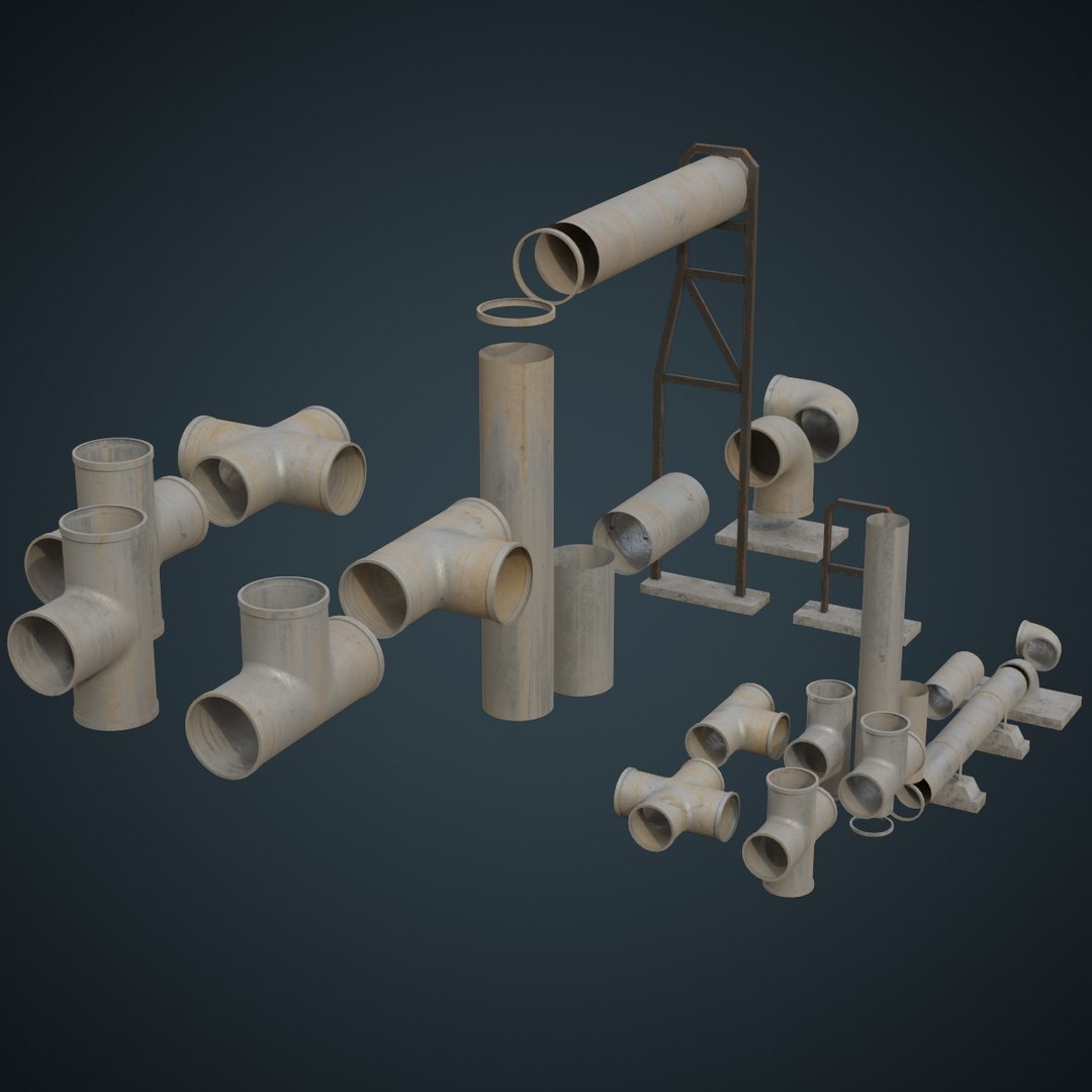 3D Model Industrial Pipes 4B - TurboSquid 1714600