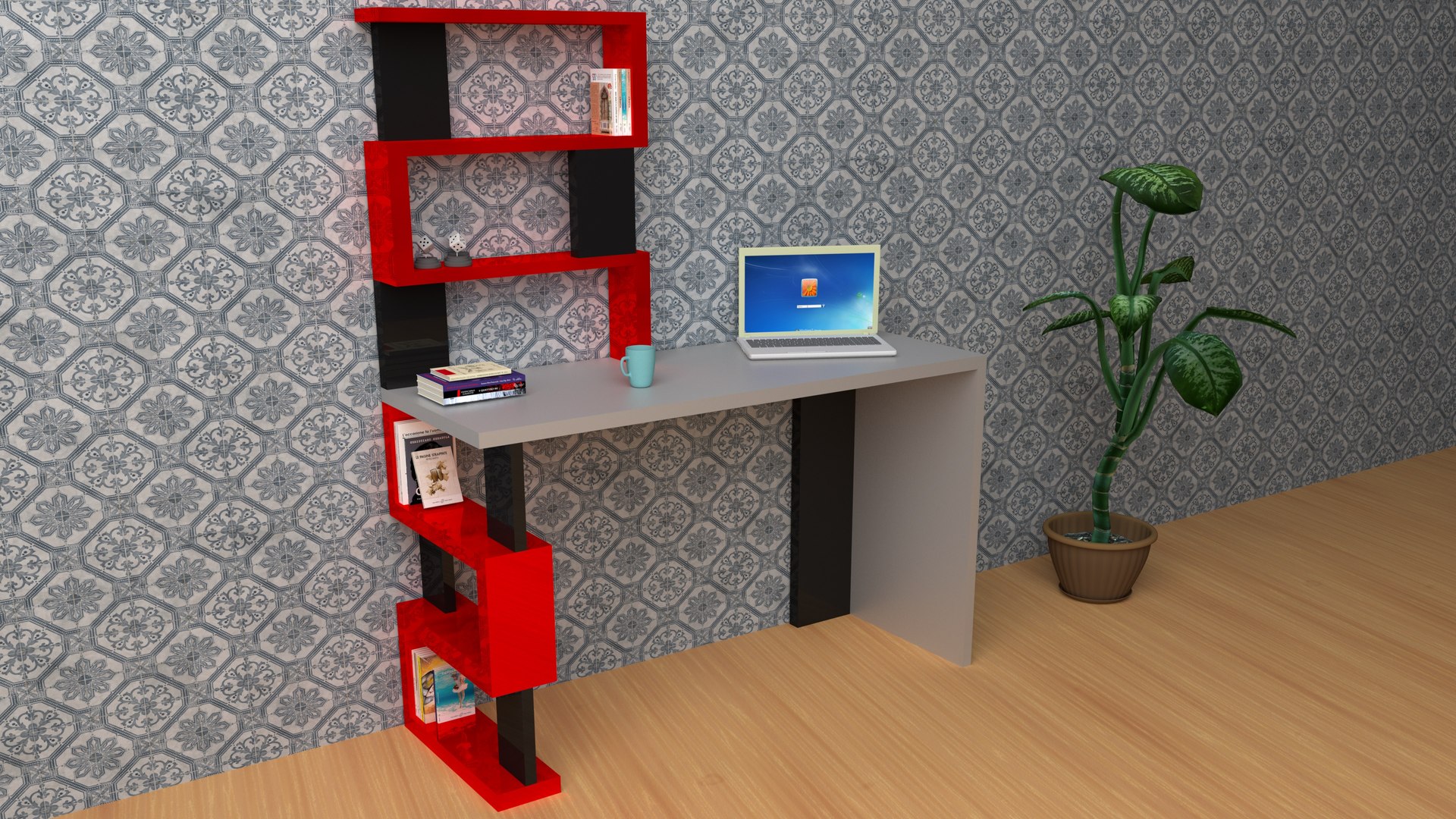 3D Table Shelves Low-poly Model - TurboSquid 1382217