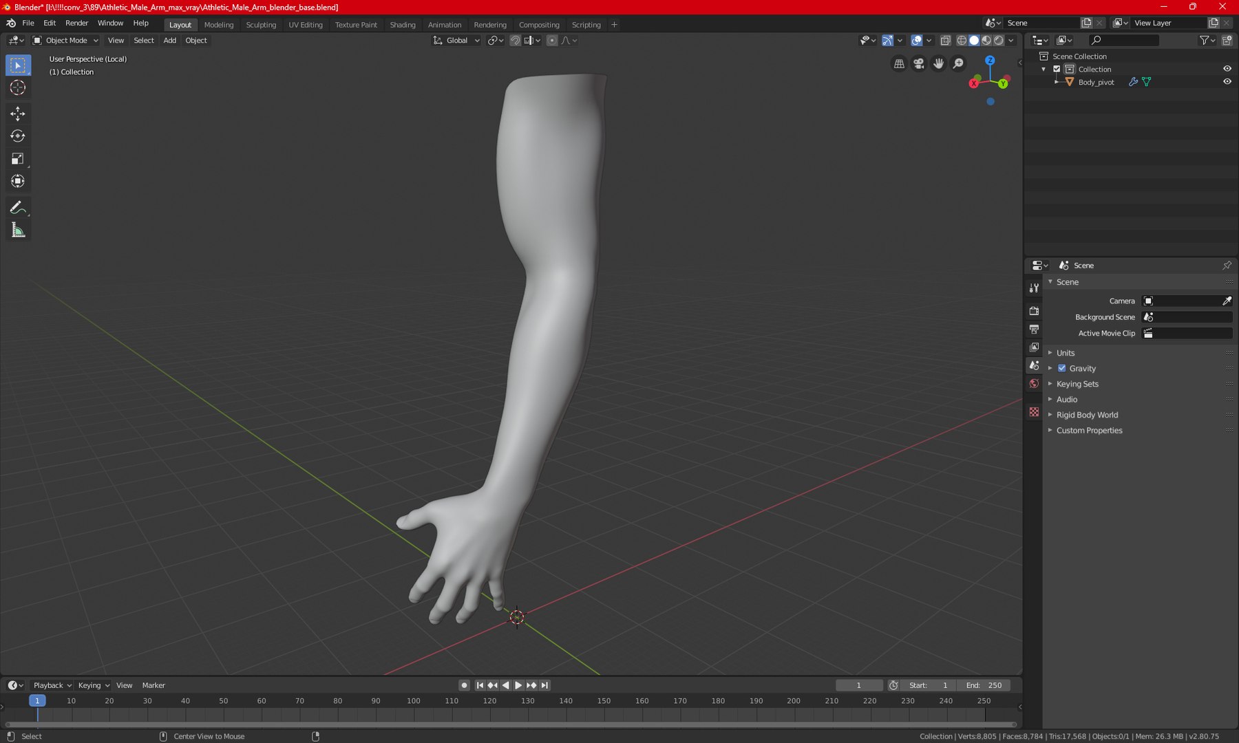 Athletic Male Arm 3D Model - TurboSquid 2279682