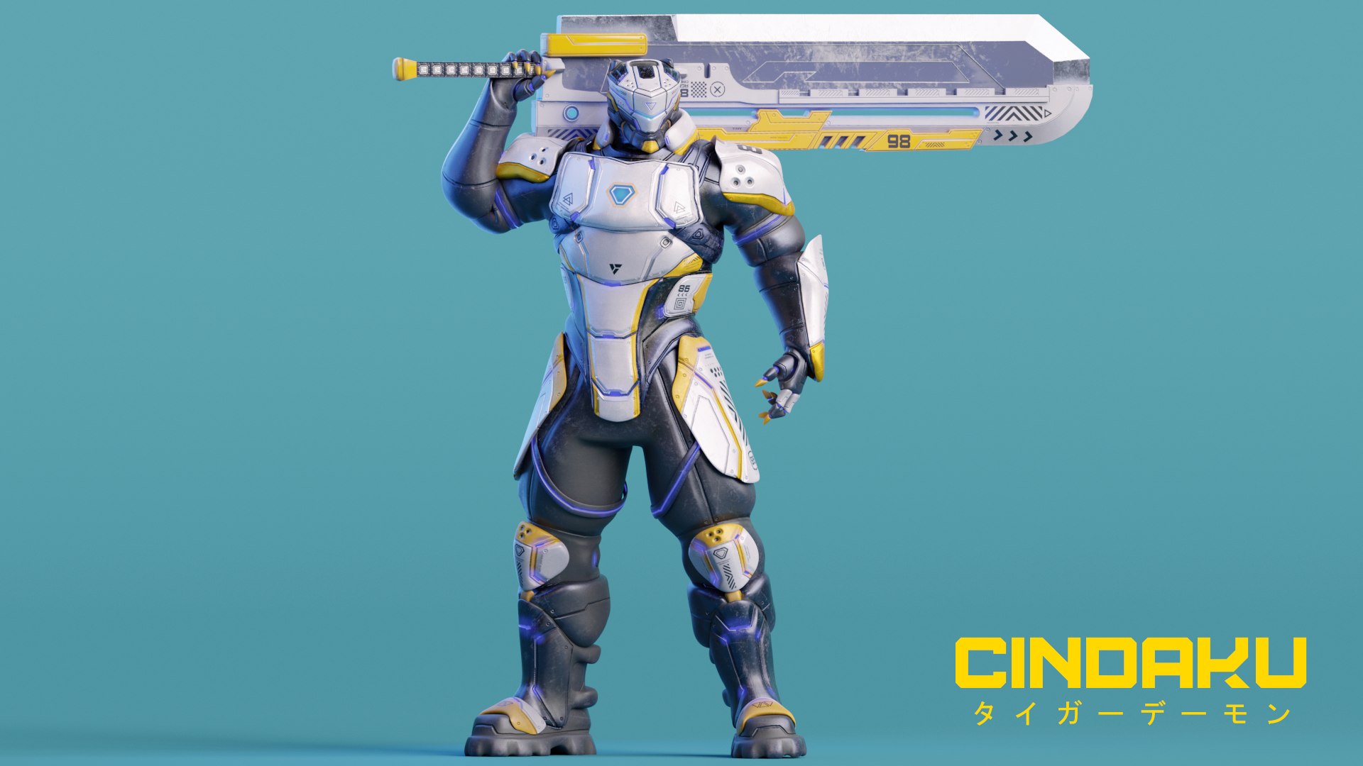 3D Low Poly - Cybernetic Soldier Cindaku - TurboSquid 2145201