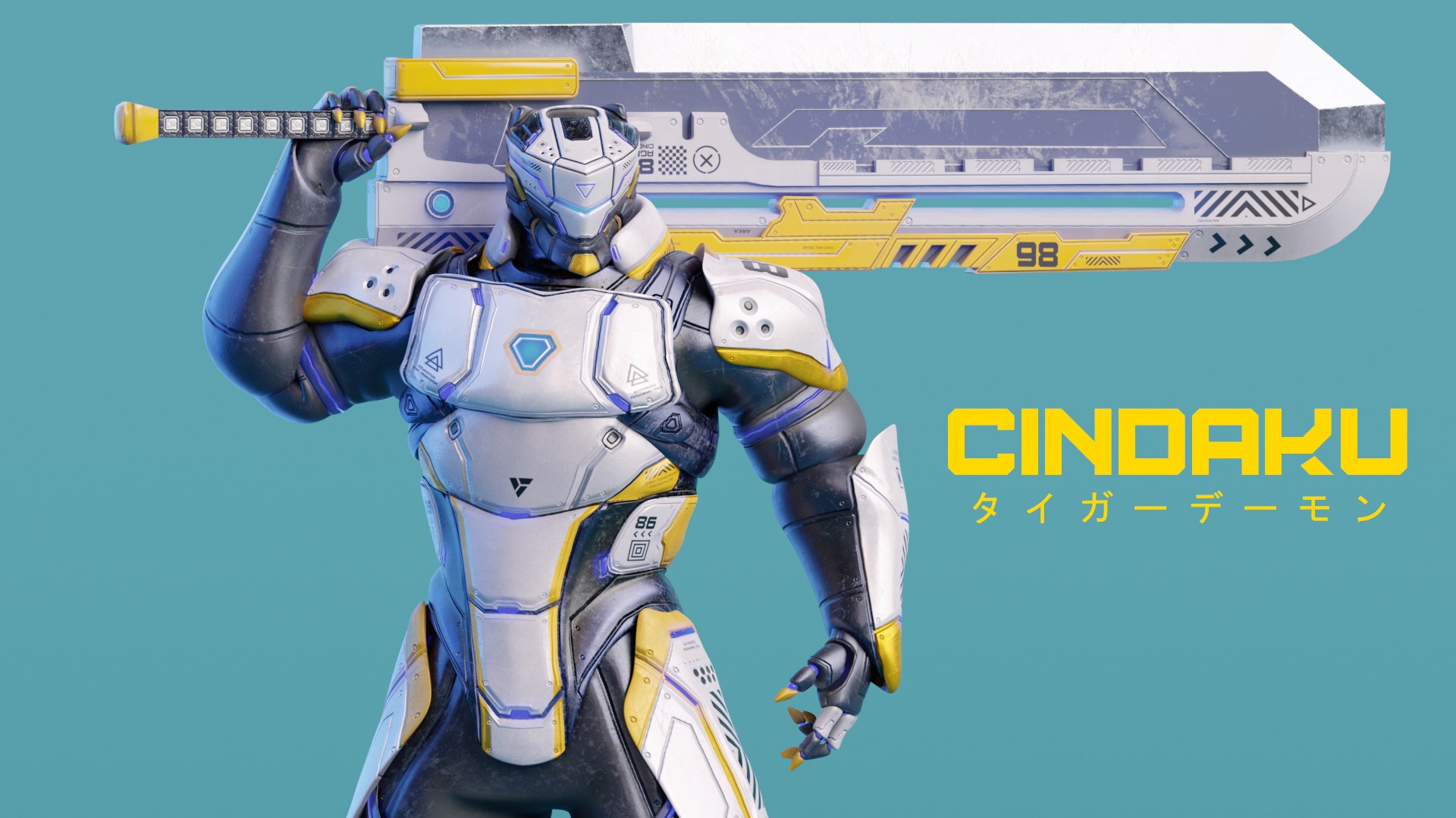 3D Low Poly - Cybernetic Soldier Cindaku - TurboSquid 2145201