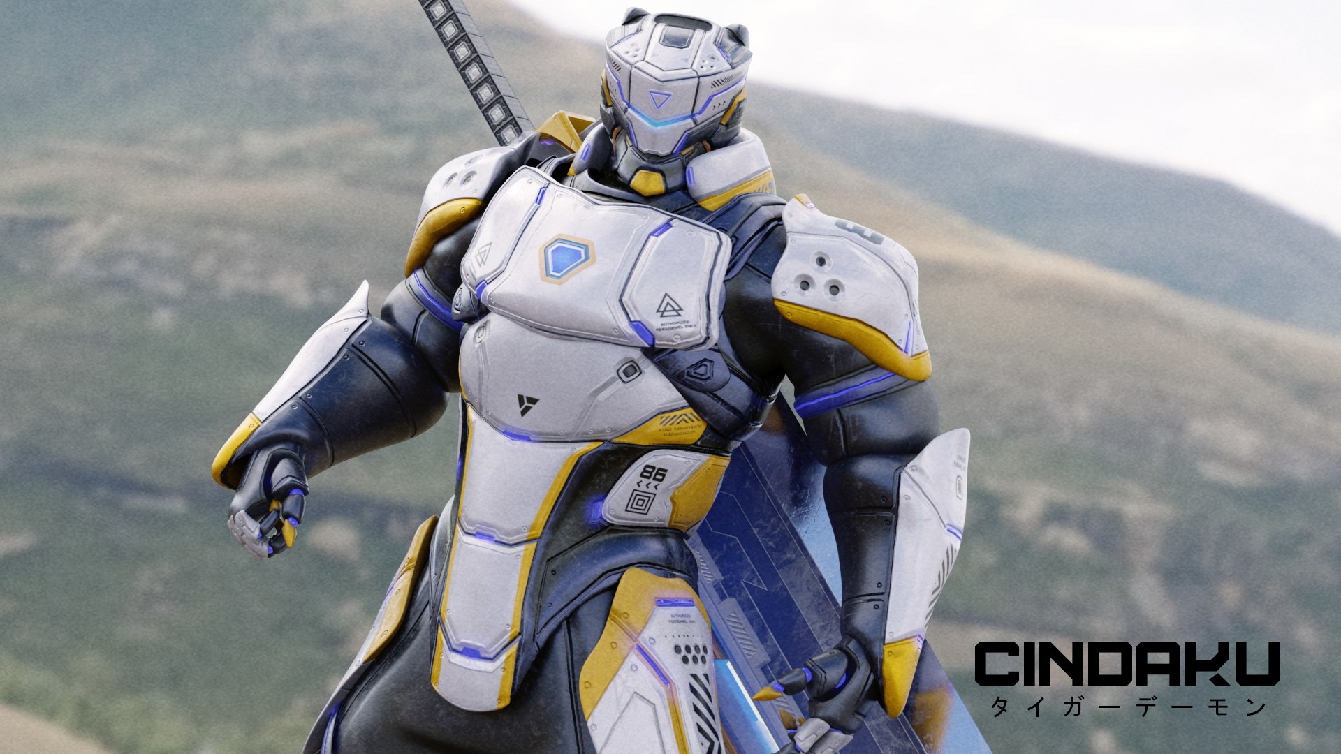 3D Low Poly - Cybernetic Soldier Cindaku - TurboSquid 2145201