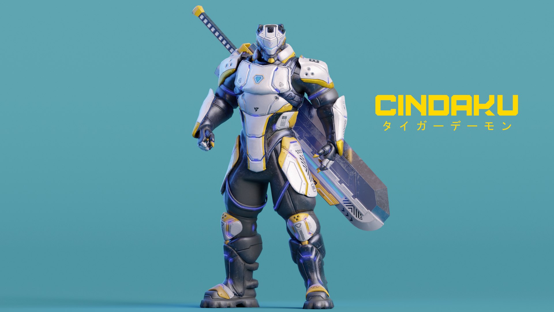 3D Low Poly - Cybernetic Soldier Cindaku - TurboSquid 2145201