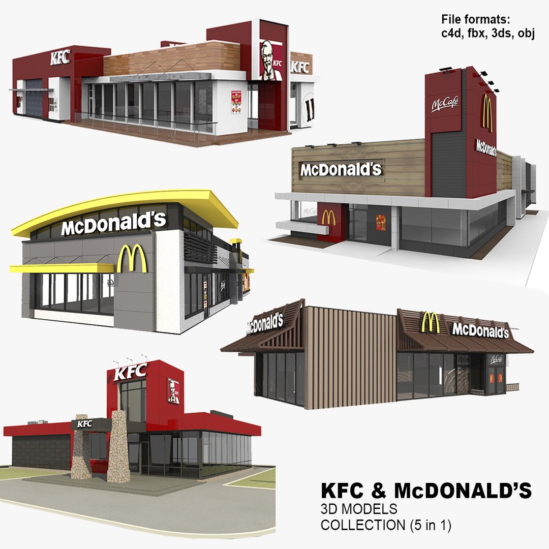 10 Kfc Mcdonalds Model - TurboSquid 1450143