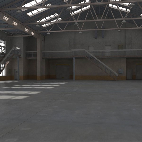 3d model warehouse interior exterior scene