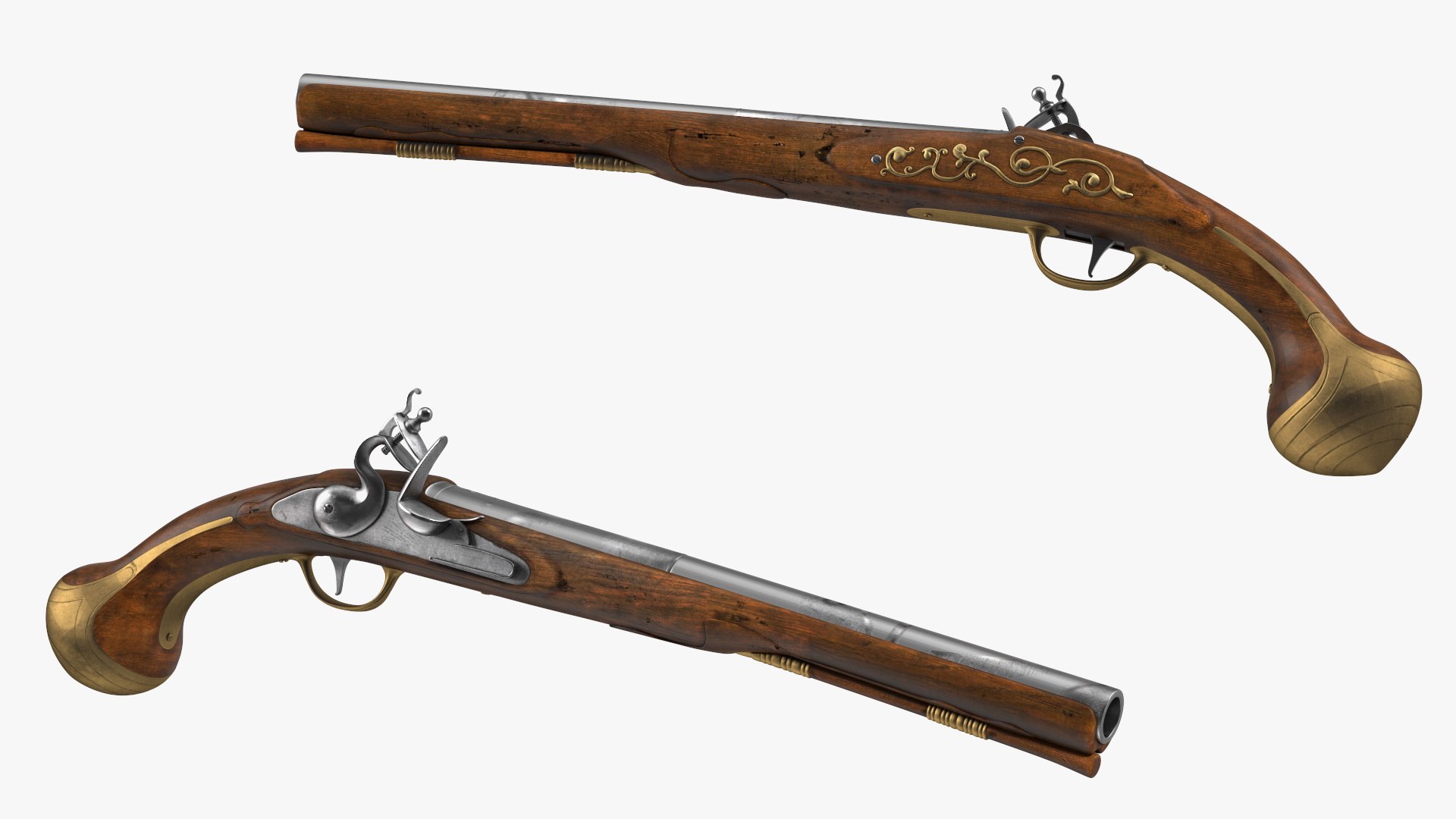 3D Rogue Pirate Man With Pistols Model - TurboSquid 2193415