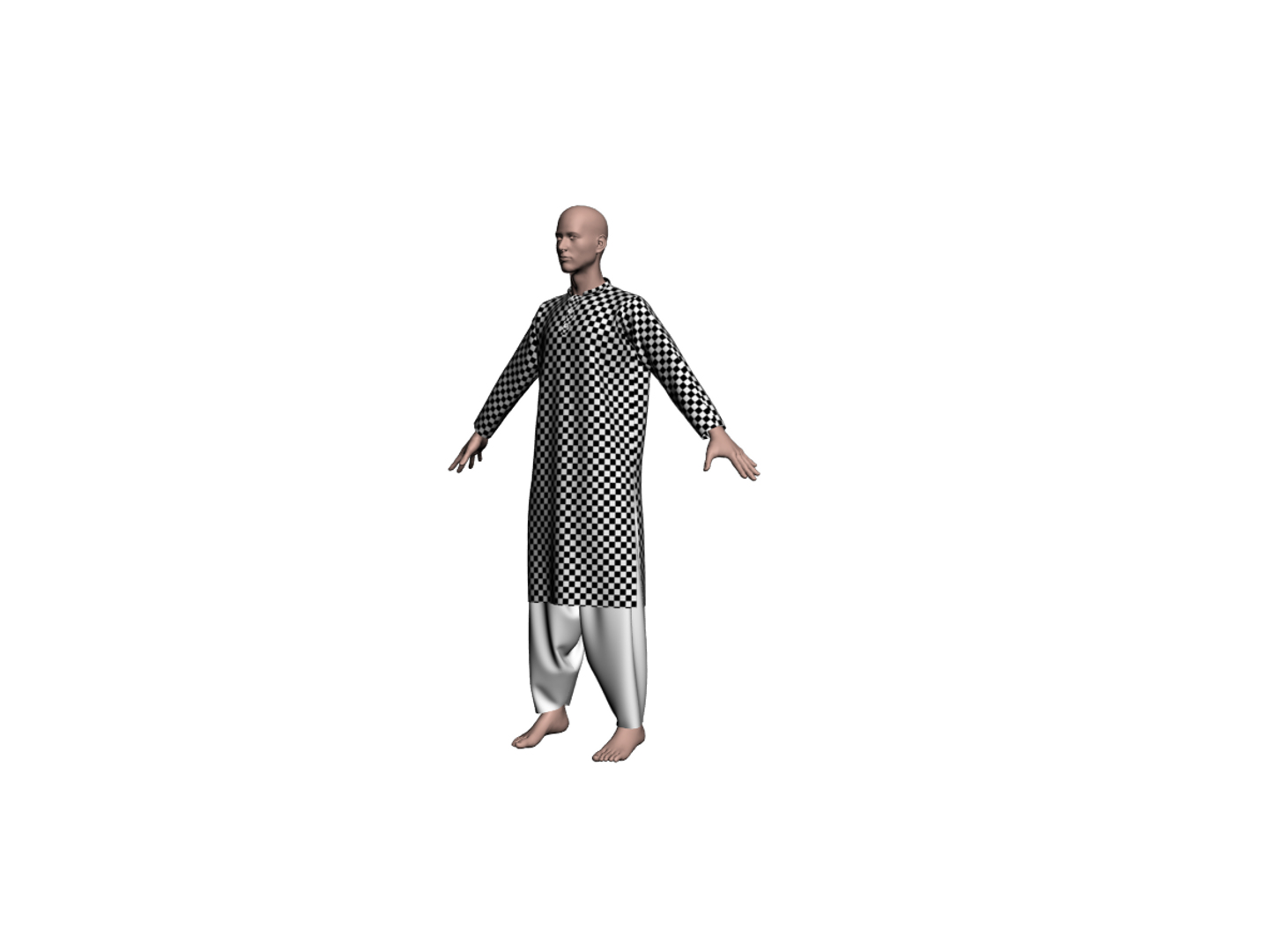 Free 3D kurta shalwar - TurboSquid 1454560