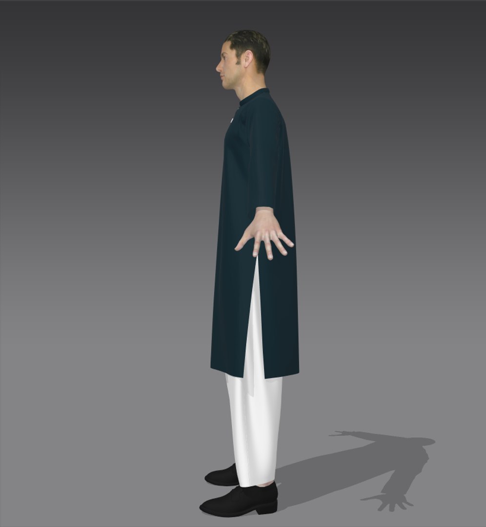 Free 3D Kurta Shalwar - TurboSquid 1454560