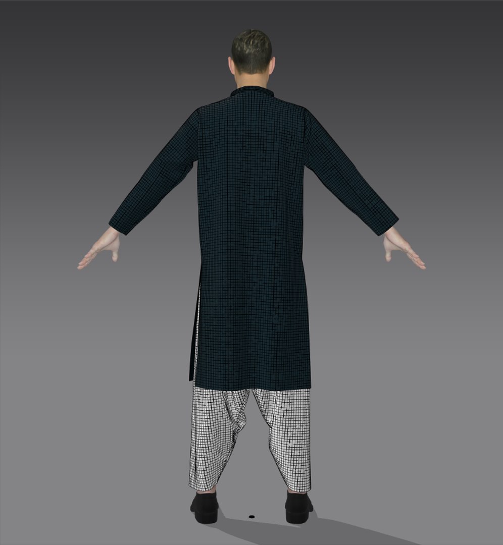 Free 3D Kurta Shalwar - TurboSquid 1454560