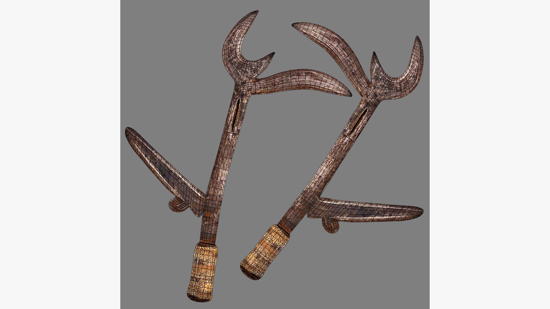 Azande Kpinga Throwing Knife Variation A 3D Model - TurboSquid 1905542