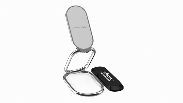 3D Foldable Cell Phone Stand for Desk Silver model - TurboSquid 1993616