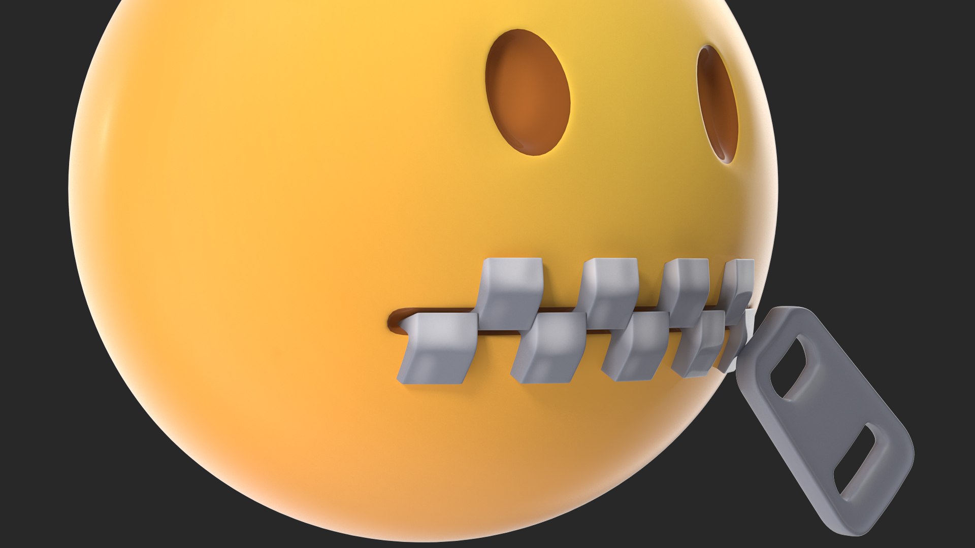 Zipper Mouth Emoji 3D Model - TurboSquid 1533132