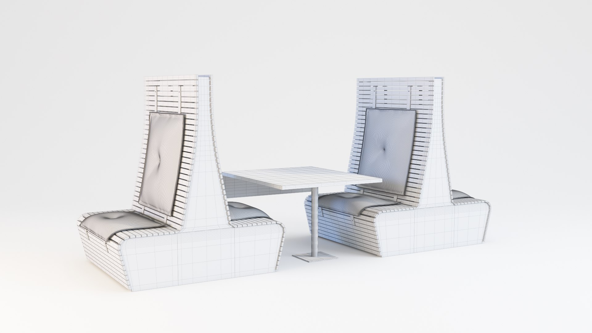Seating Cafe Booth 3D Model - TurboSquid 1293684