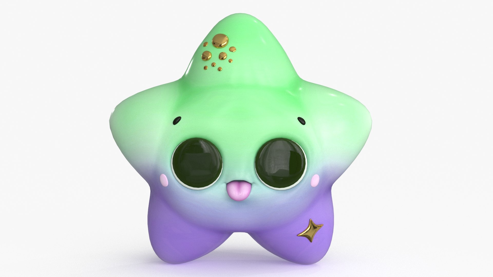 Cartoon Kawaii Star 3D - TurboSquid 2013257