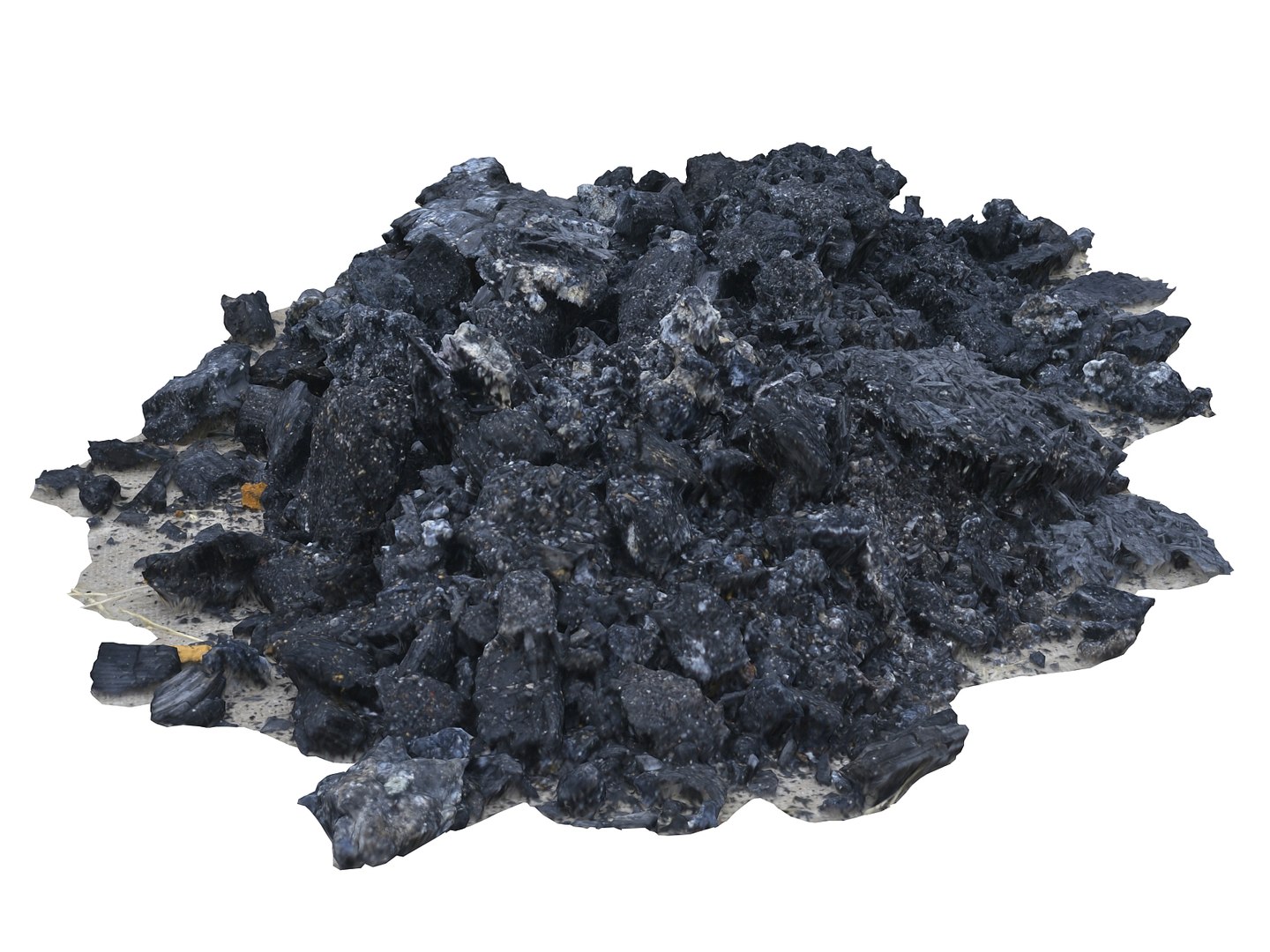 Charred Ground And Burnt Debris Model - TurboSquid 2389594