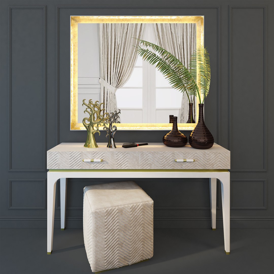 3D Model Dressing Table Console Aleal - TurboSquid 1381226