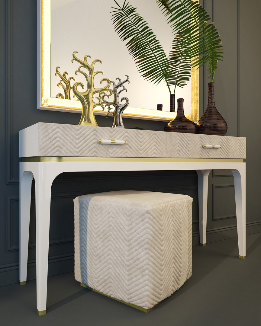 3D Model Dressing Table Console Aleal - TurboSquid 1381226