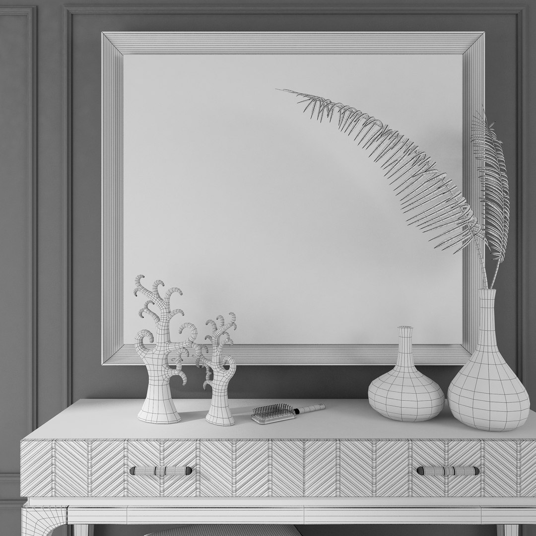 3D Model Dressing Table Console Aleal - TurboSquid 1381226