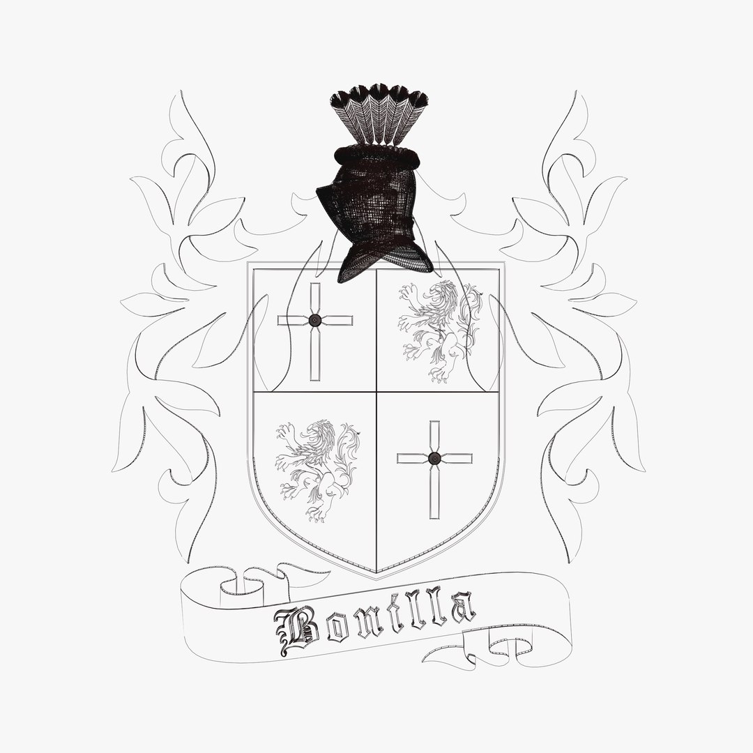 Family Crest - Bonilla 3D Model - TurboSquid 2324682