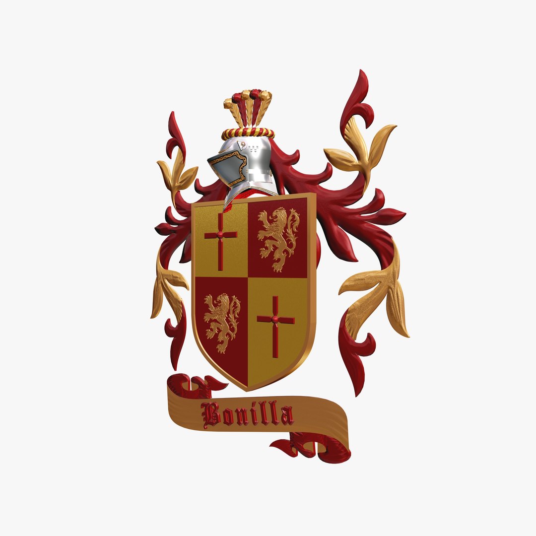 Family Crest - Bonilla 3D Model - TurboSquid 2324682