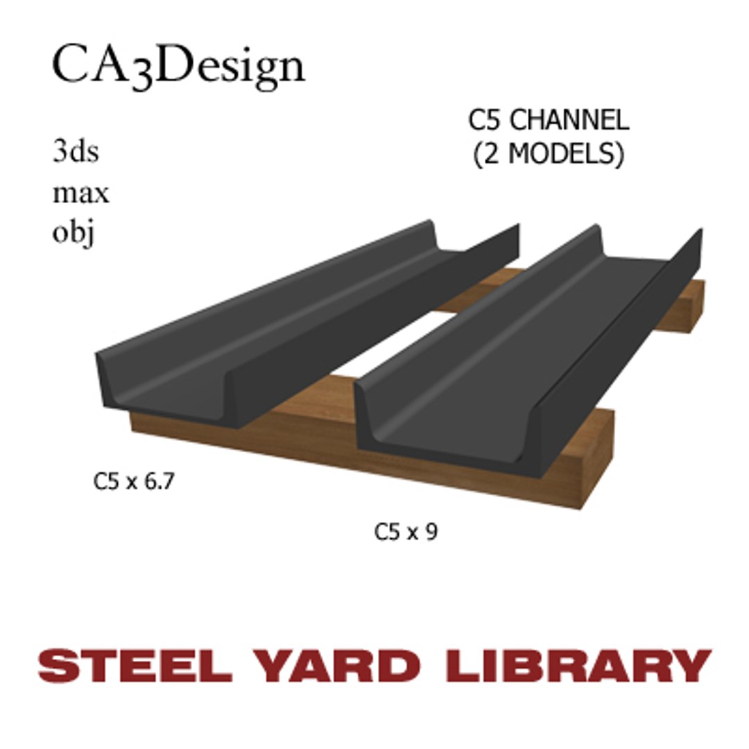 C5 Channel Steel 3d Max