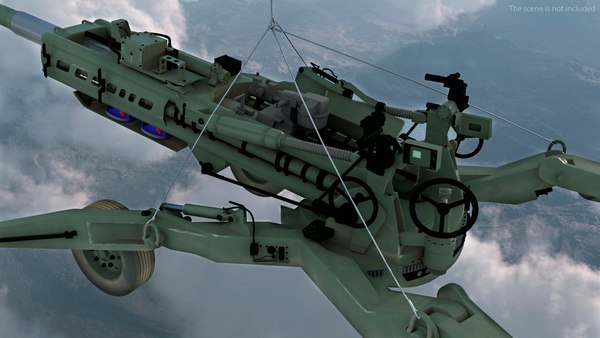 곡사포 M777 155mm 리지드를 장착한 미 육군 수송 헬리콥터 3D 모델 - TurboSquid 1892907