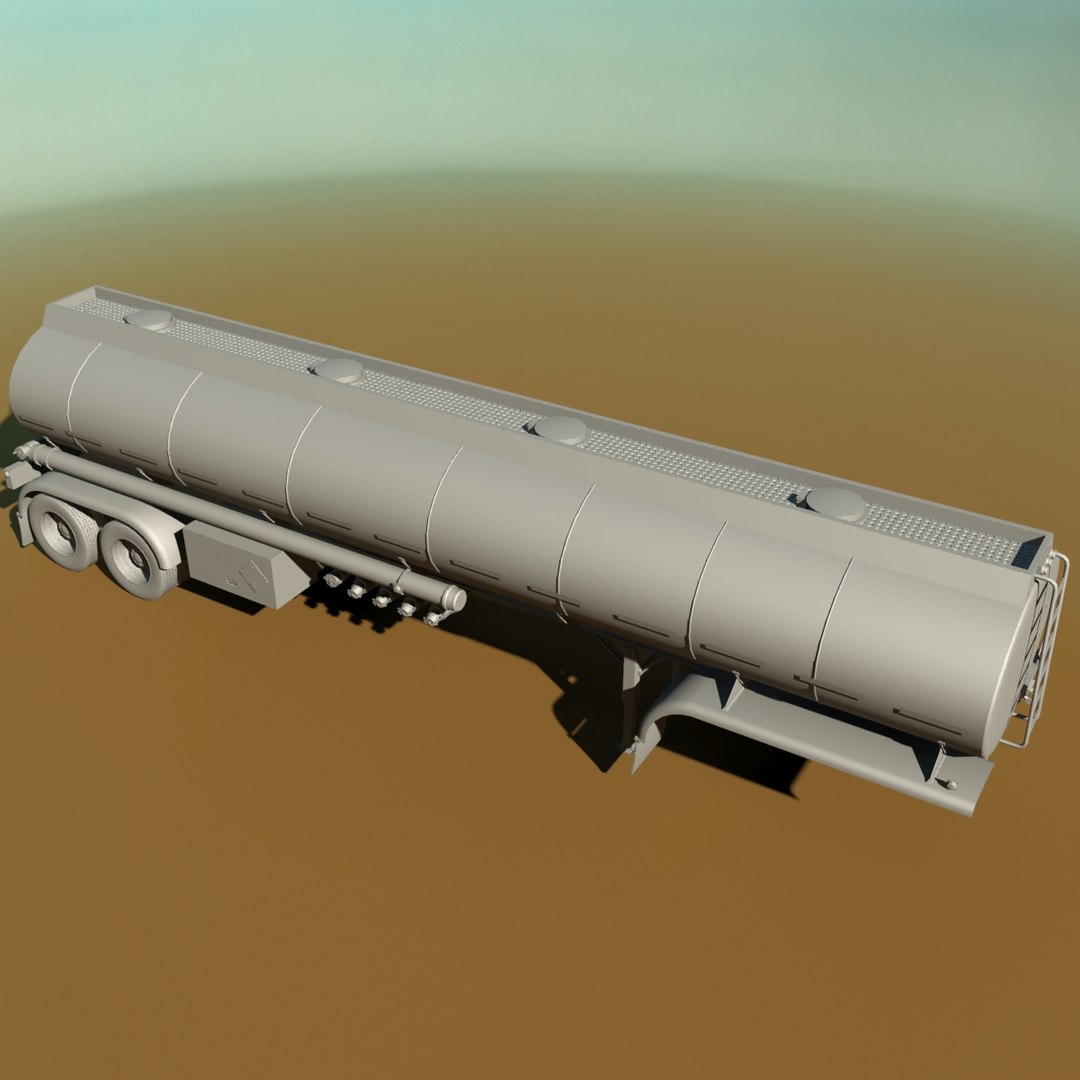 Tanker Trailer 3d Model