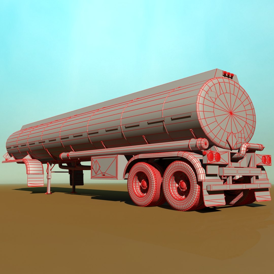 tanker trailer 3d model