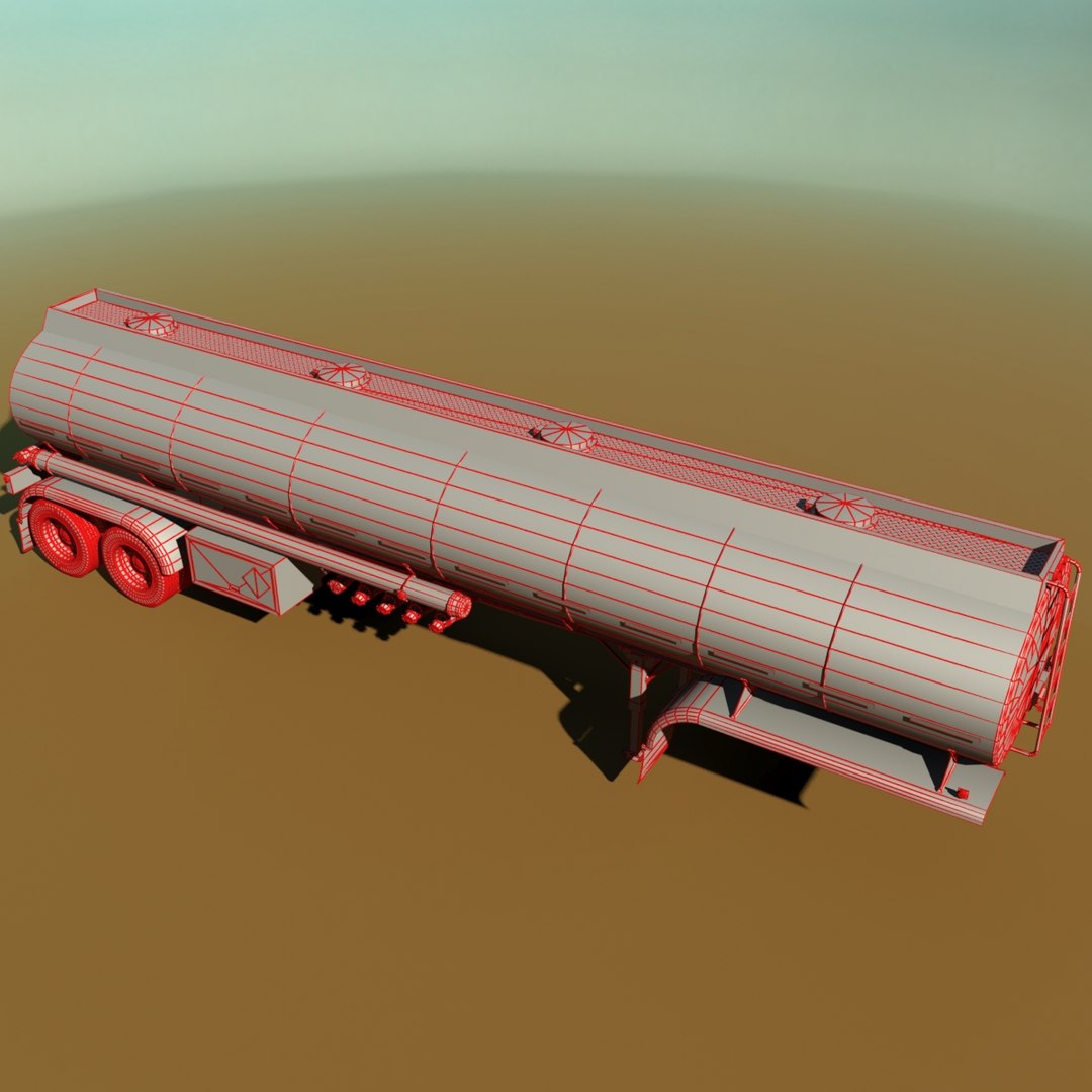 tanker trailer 3d model