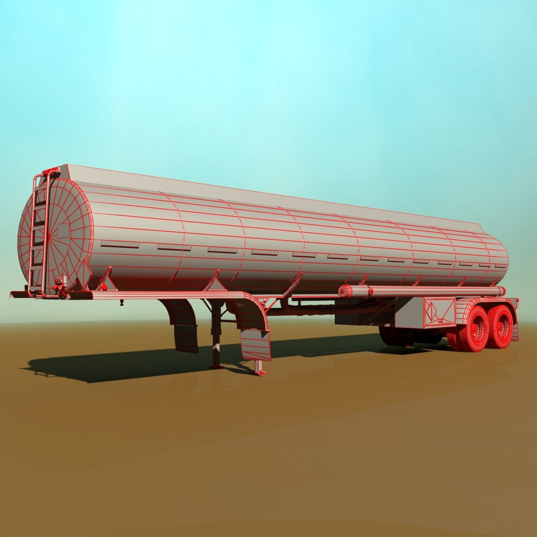 tanker trailer 3d model