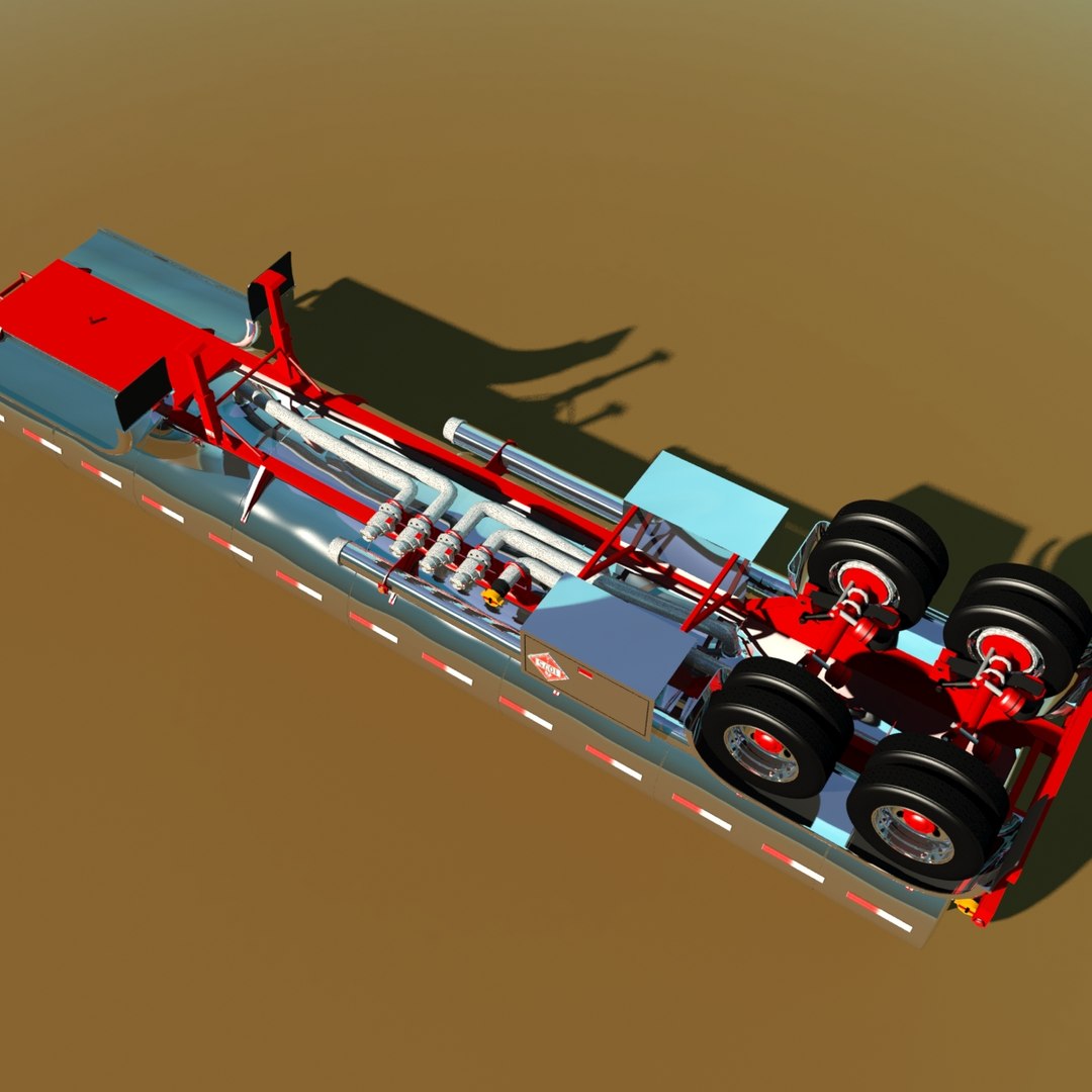 Tanker Trailer 3d Model