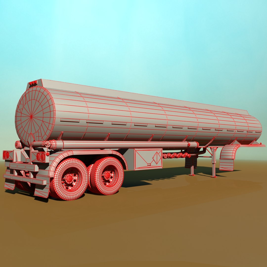 tanker trailer 3d model