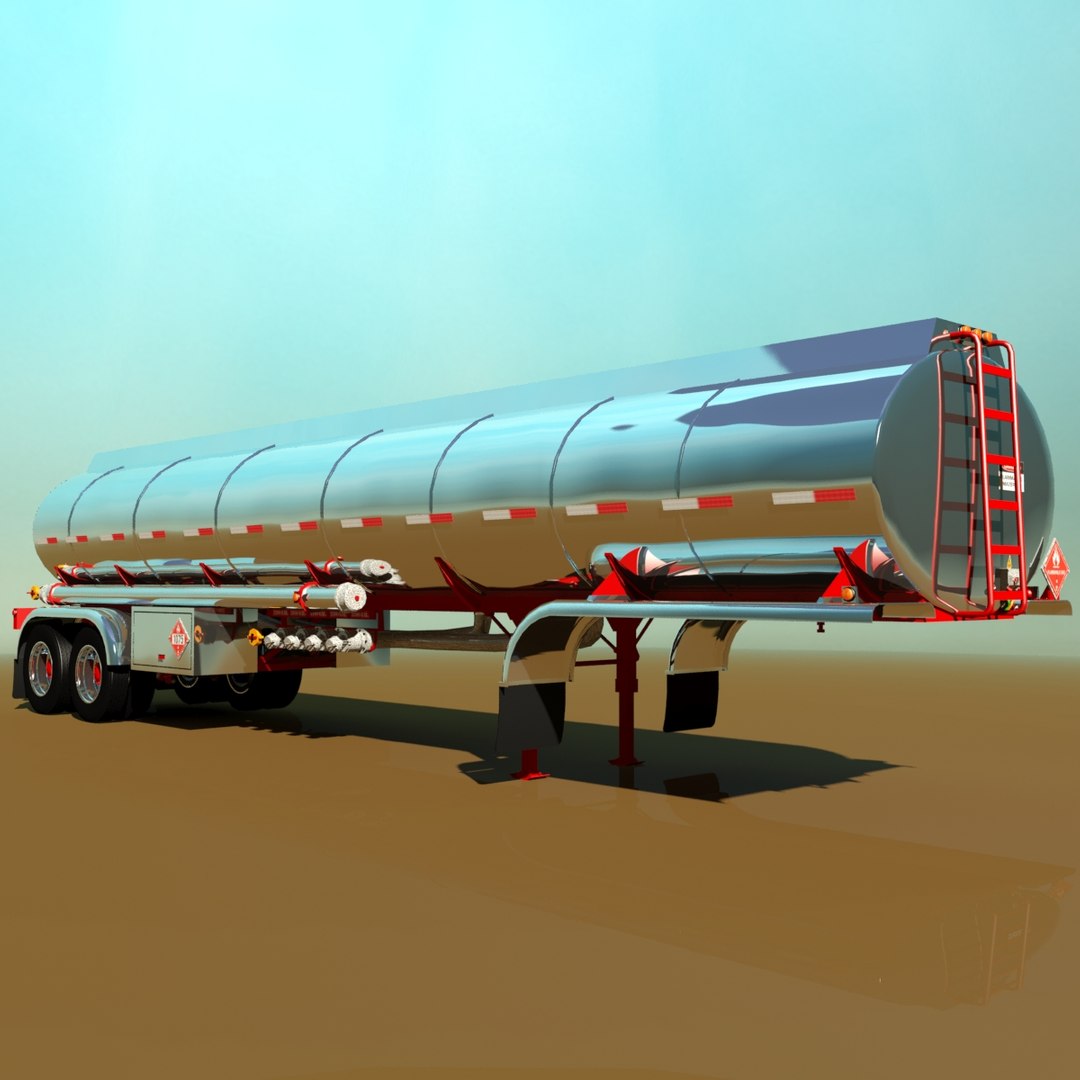 Tanker Trailer 3d Model